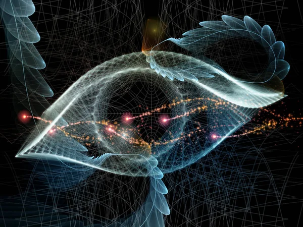 Network Eye series. Fine line patterns and abstract elements ...