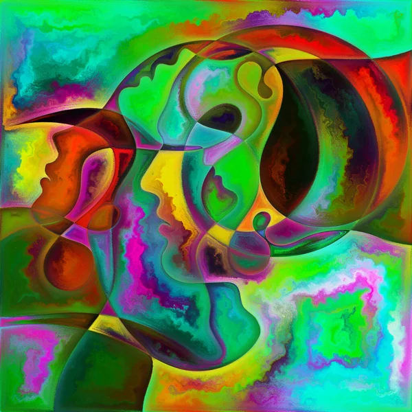 Inner Form. Colors In Us series. Abstract background made of human ...