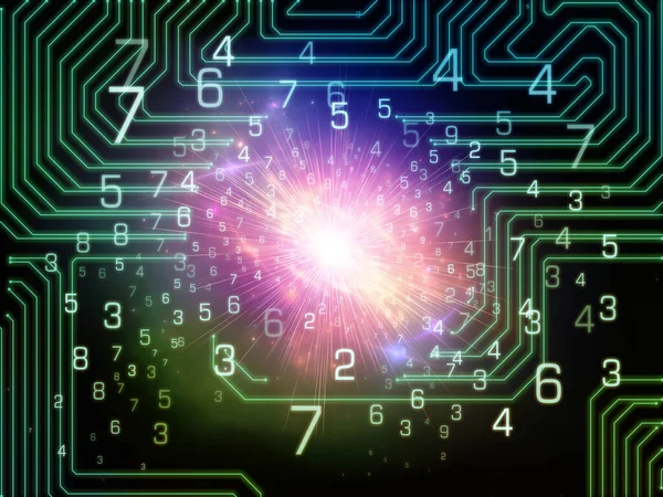 Tracing Numbers. Overlay of numbers grids and lights on subject of ...