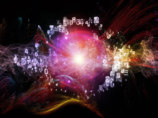 Random Number Generator. Digits and lights abstraction on subject of ...