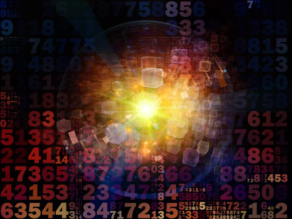 Digital Connection series. Interplay of numbers, lights and network ...