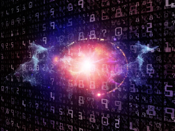 Lights of Integers series. Lights and rows of numbers on subject of ...