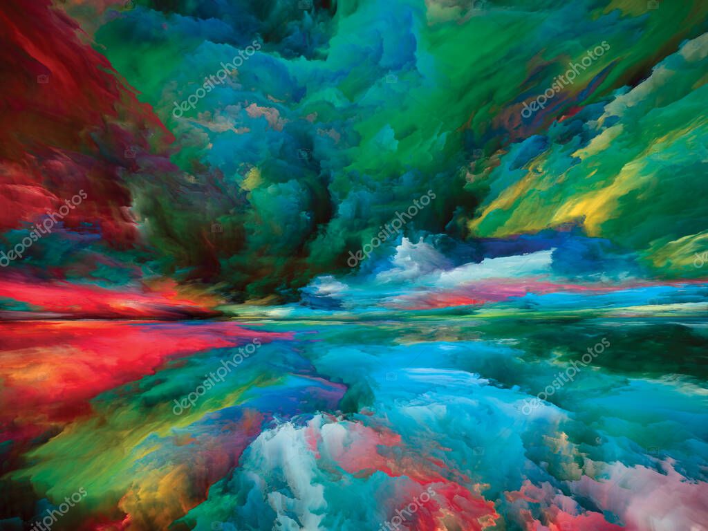 Tierra del Despertar. Escapar a la serie Reality. Fondo abstracto hecho ...