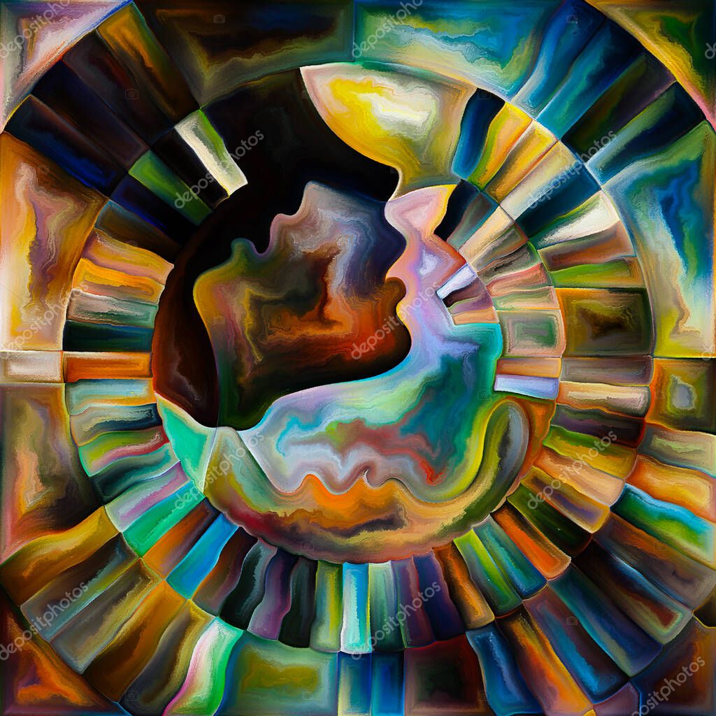 Serie Fuerzas Internas. Interacción de siluetas y colores oscuros y ...