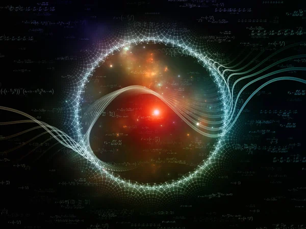 Formula Space series. Digital grids, lights and math equations ...