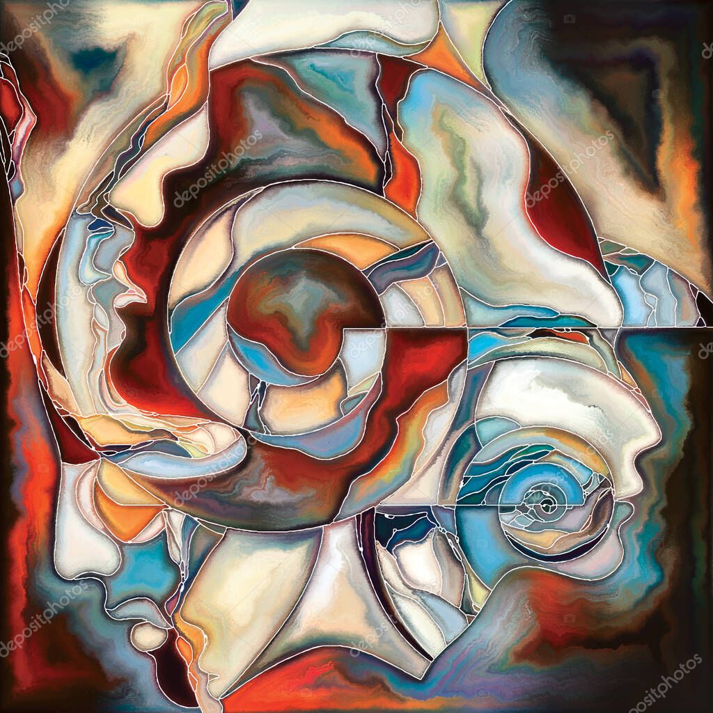 Serie Canvas Up Close. Diseño de fondo de caras y símbolos en estilo de ...