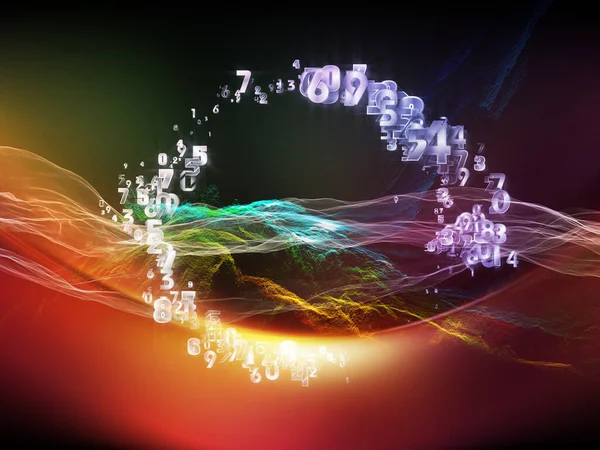 Random Number Generator. Digits and lights abstraction on subject of ...