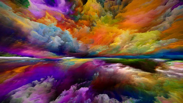 Imagination Landscape. Color Dreams series. Abstract design made of ...
