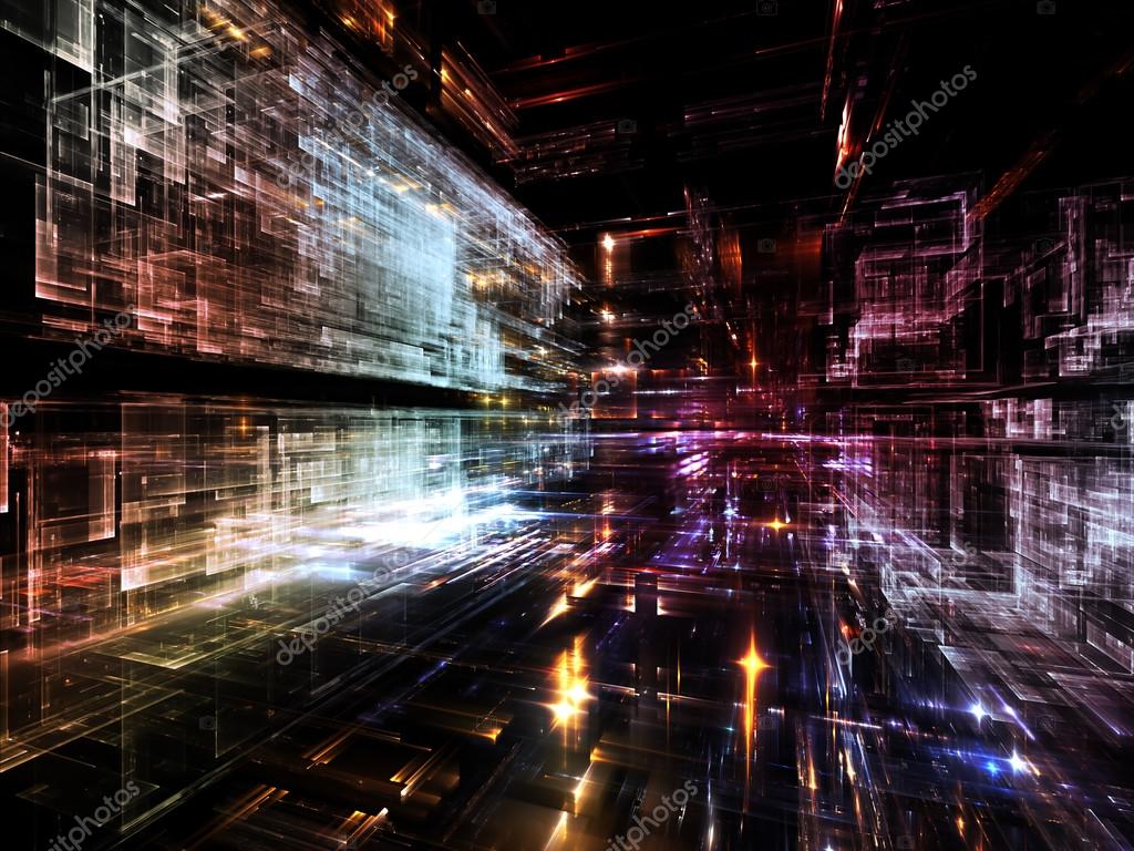 Lights of Future City — Stock Photo © agsandrew #57614783