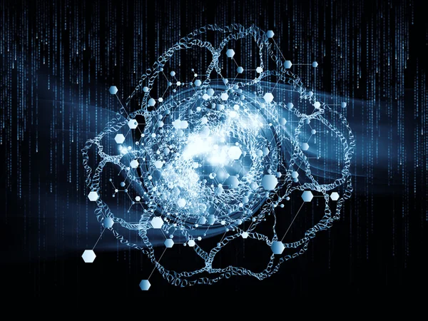 Virtual Particles background — Stock Photo © agsandrew #91391208