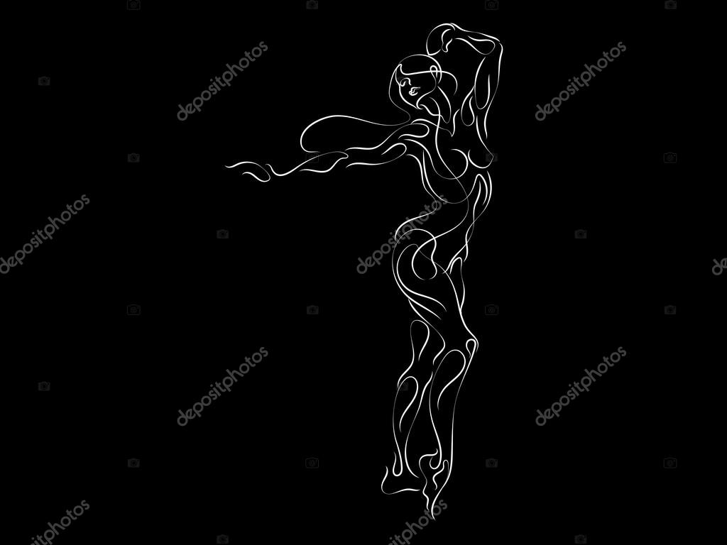 Human Curves silhouette — Stock Vector © agsandrew #83386732