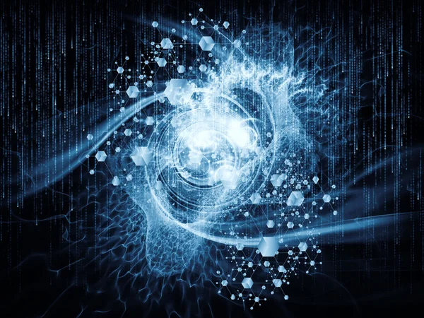 Virtual Particles background — Stock Photo © agsandrew #91391208