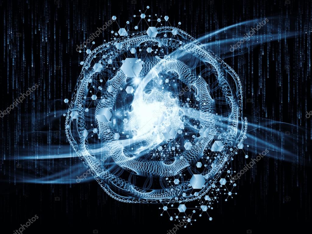 Virtual Particles background — Stock Photo © agsandrew #91391208