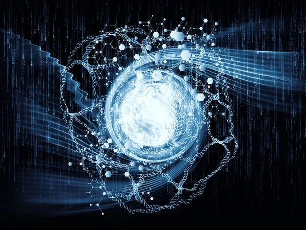 Virtual Particles background — Stock Photo © agsandrew #91391208