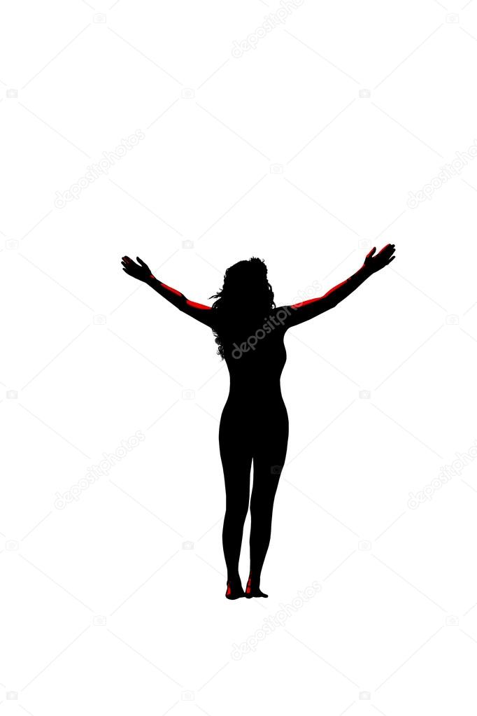 Open arms silhouette Stock Photo by ©morrbyte 69908757