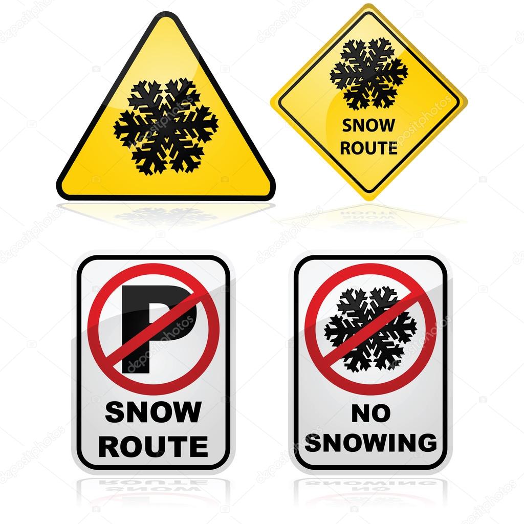 Snow route signs Stock Vector Image by ©bruno1998 #52757811