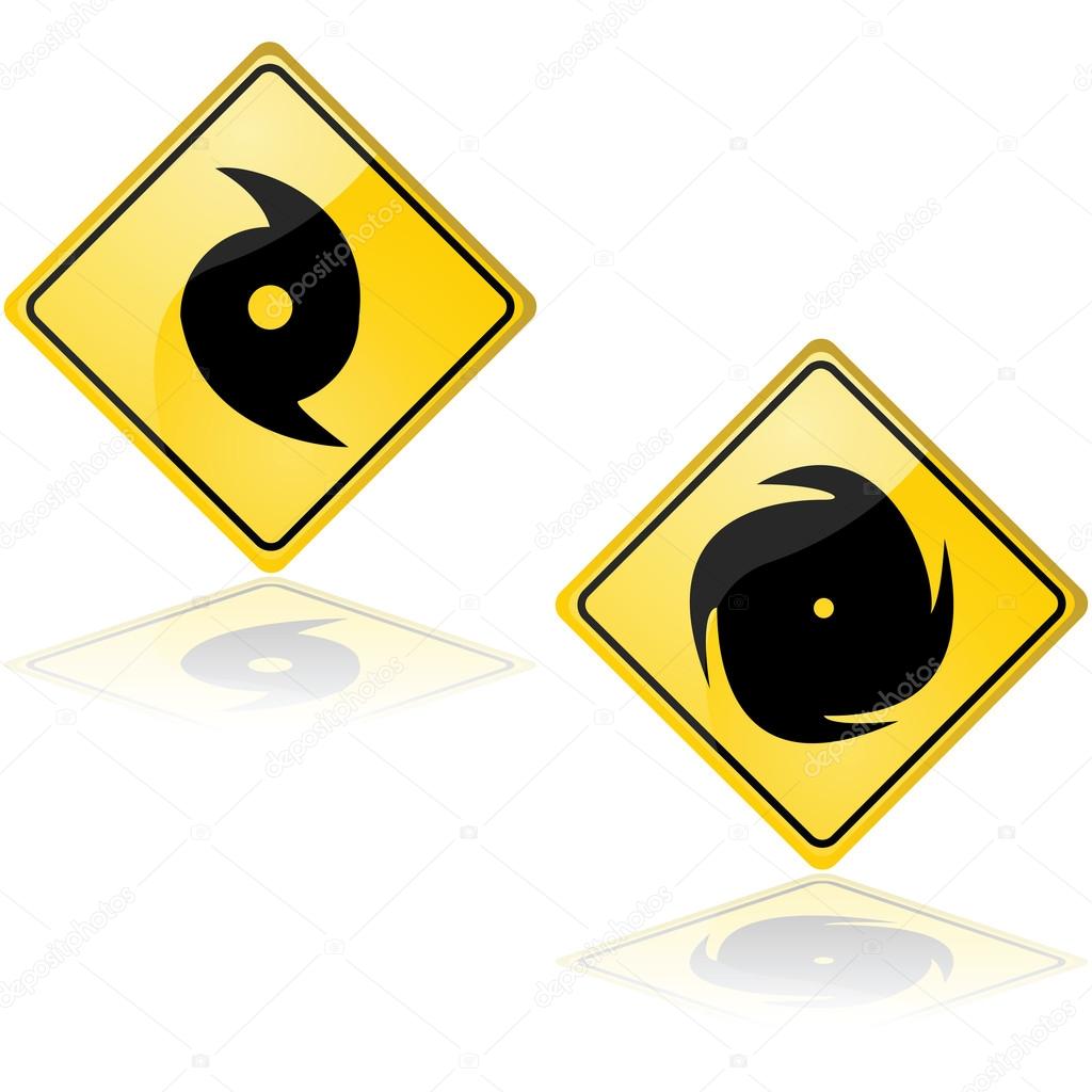 Hurricane signs — Stock Vector © bruno1998 #68619021
