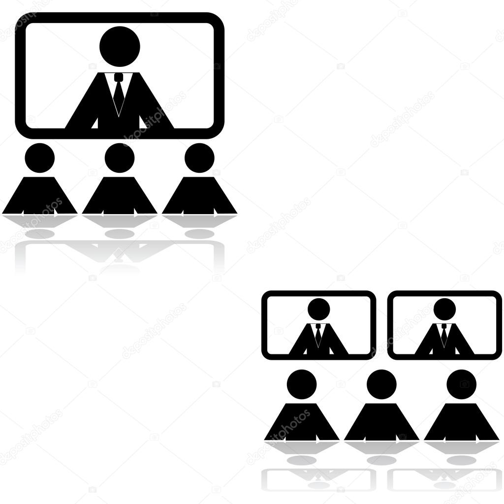 Teleconference icons Stock Vector Image by ©bruno1998 #71636143