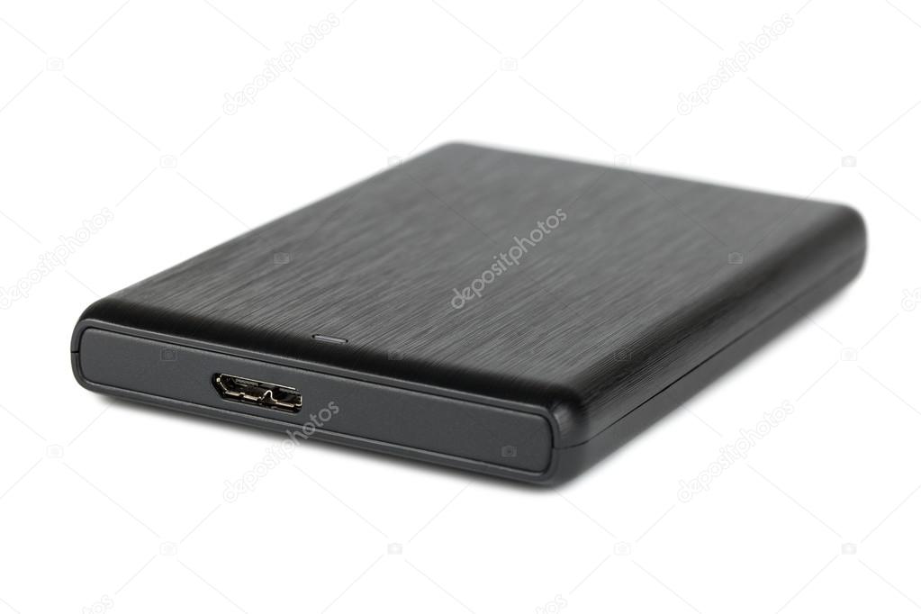 Black portable hard disk — Stock Photo © mbongo #100367820