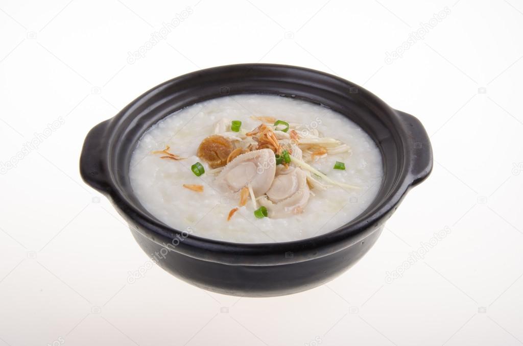 Abalone porridge rice gruel — Stock Photo © heinteh #79822424