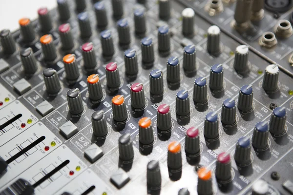 buttons equipment for sound mixer control - Stock Image - Everypixel