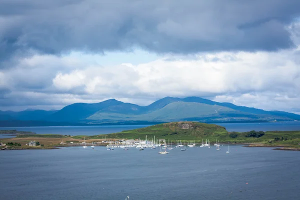 Panorama of Oban, a resort town within the Argyll and Bute council area ...
