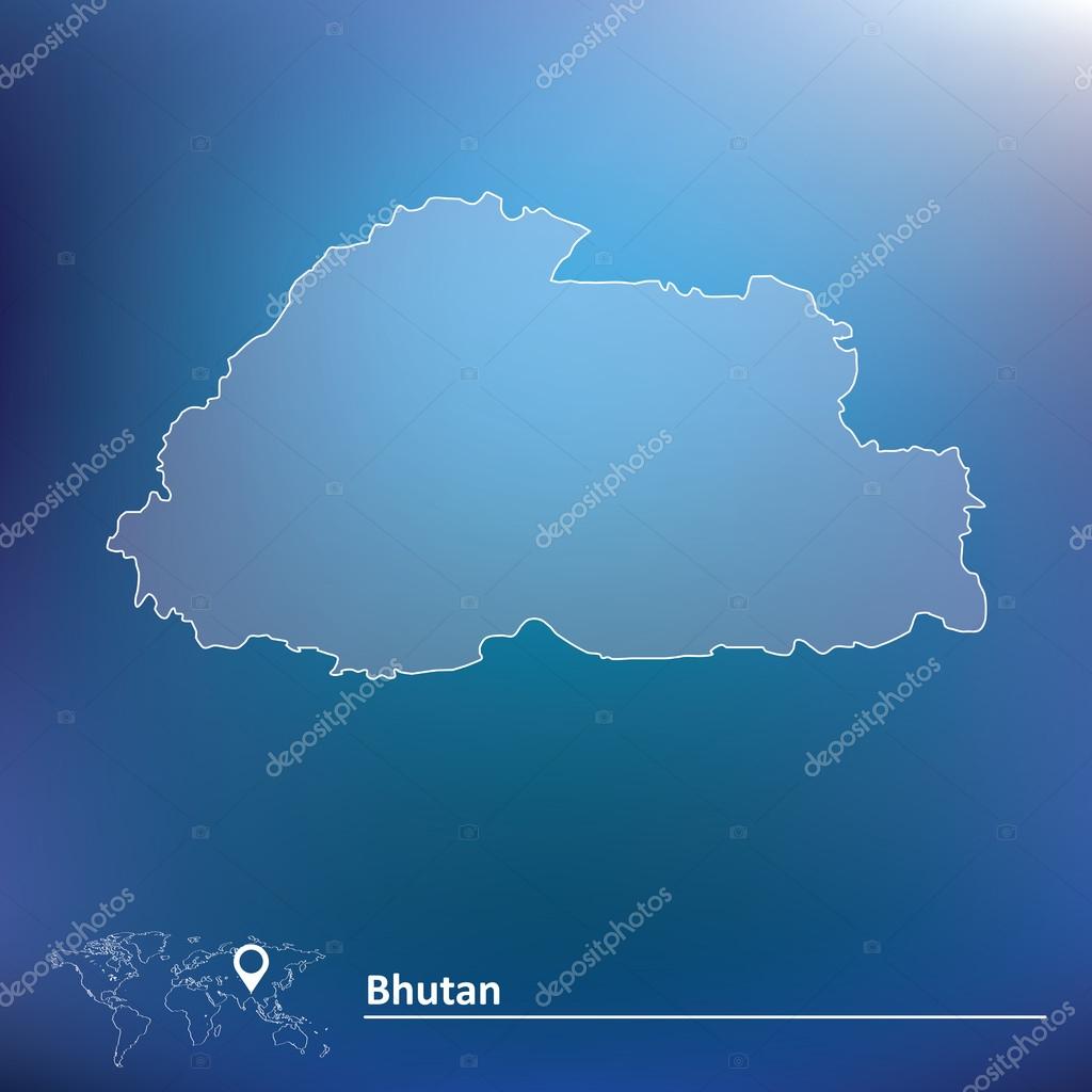 Mapa online de Bután Vector de stock #66661023 de ©lajo_2