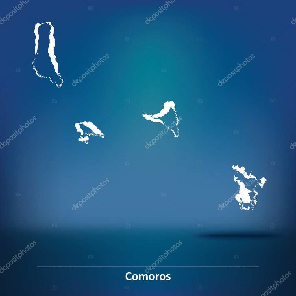 Doodle Mapa de Comoras Vector de stock #82493064 de ©lajo_2