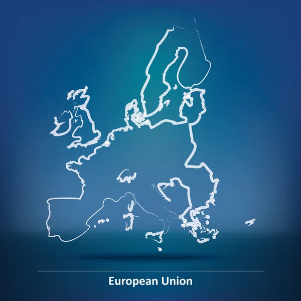 European map doodle Stock Vectors, Royalty Free European map doodle ...