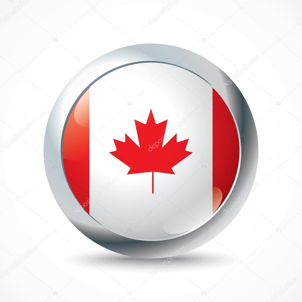 Canada flag button — Stock Vector © lajo_2 #83556272