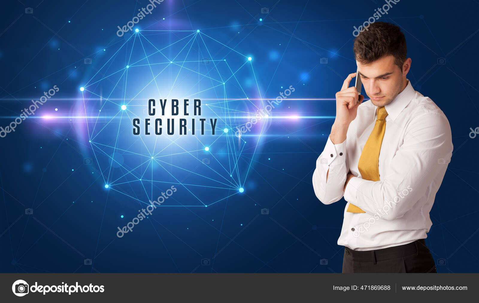 Businessman thinking about security concept — Stock Photo © ra2studio ...