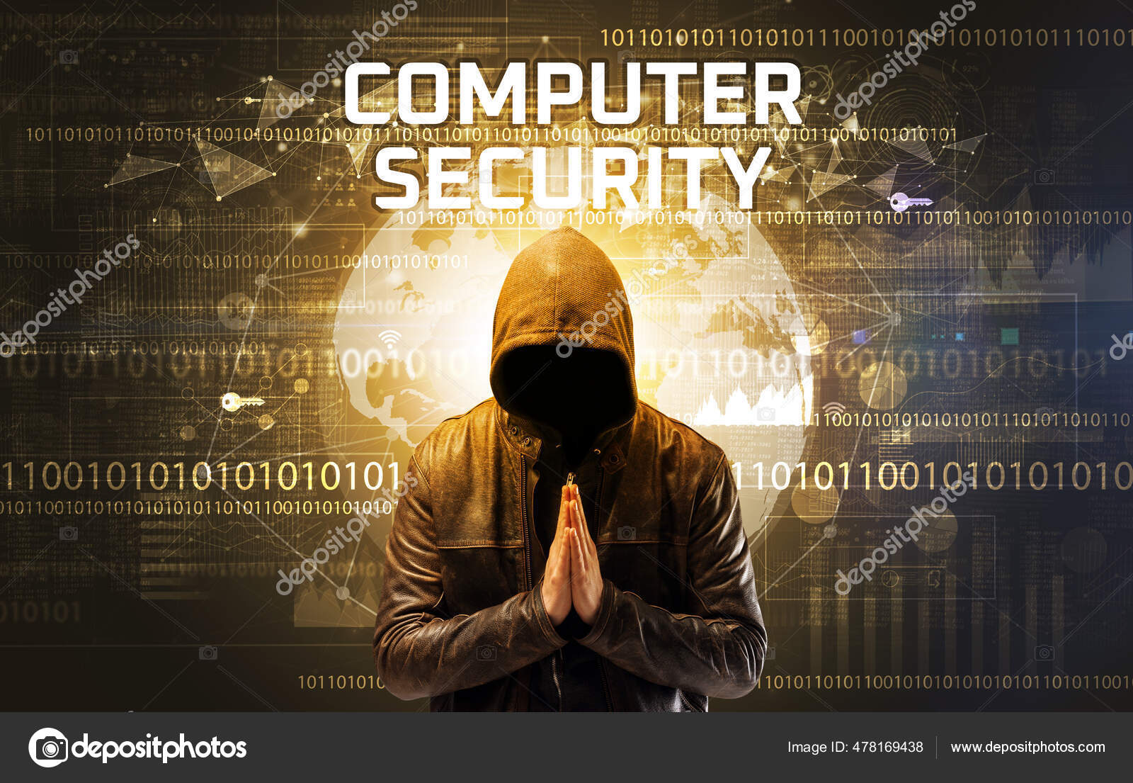 Faceless hacker at work, security concept — Stock Photo © ra2studio ...