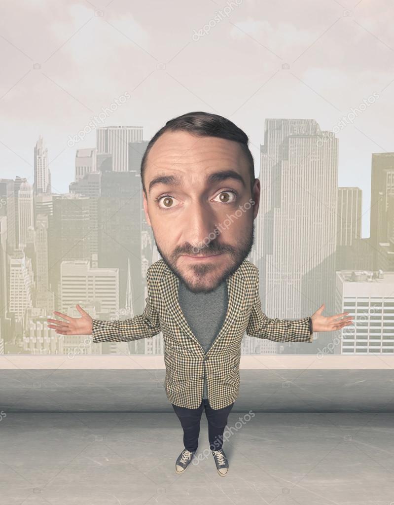 Person with big head Stock Photo by ©ra2studio 59002613