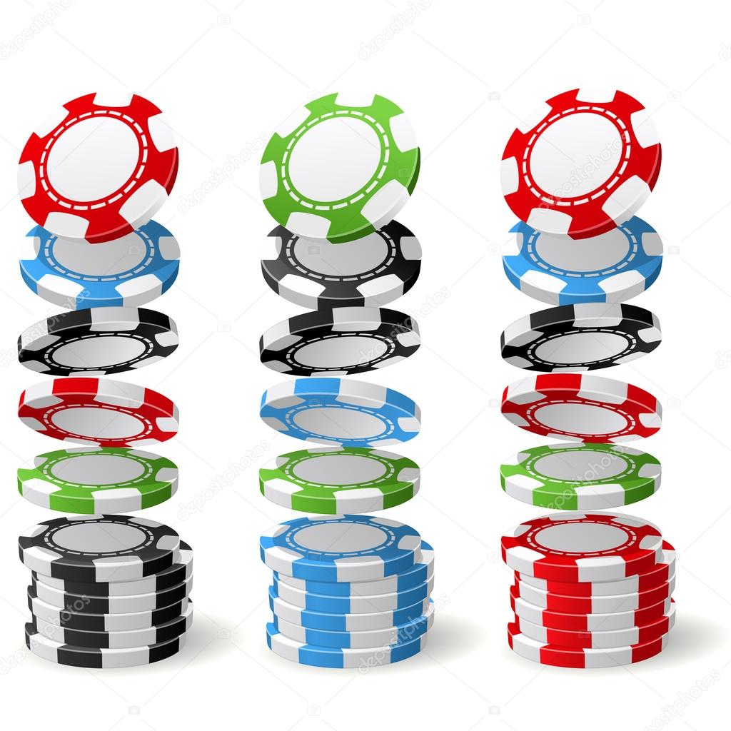 Falling Poker Chips Clip Art