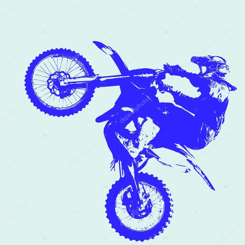 Rider participates motocross championship. Vector illustration. Stock ...
