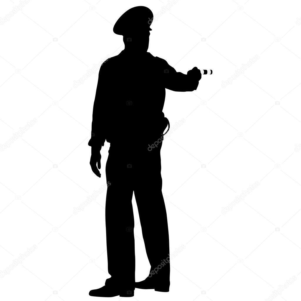 Police Salute Silhouette