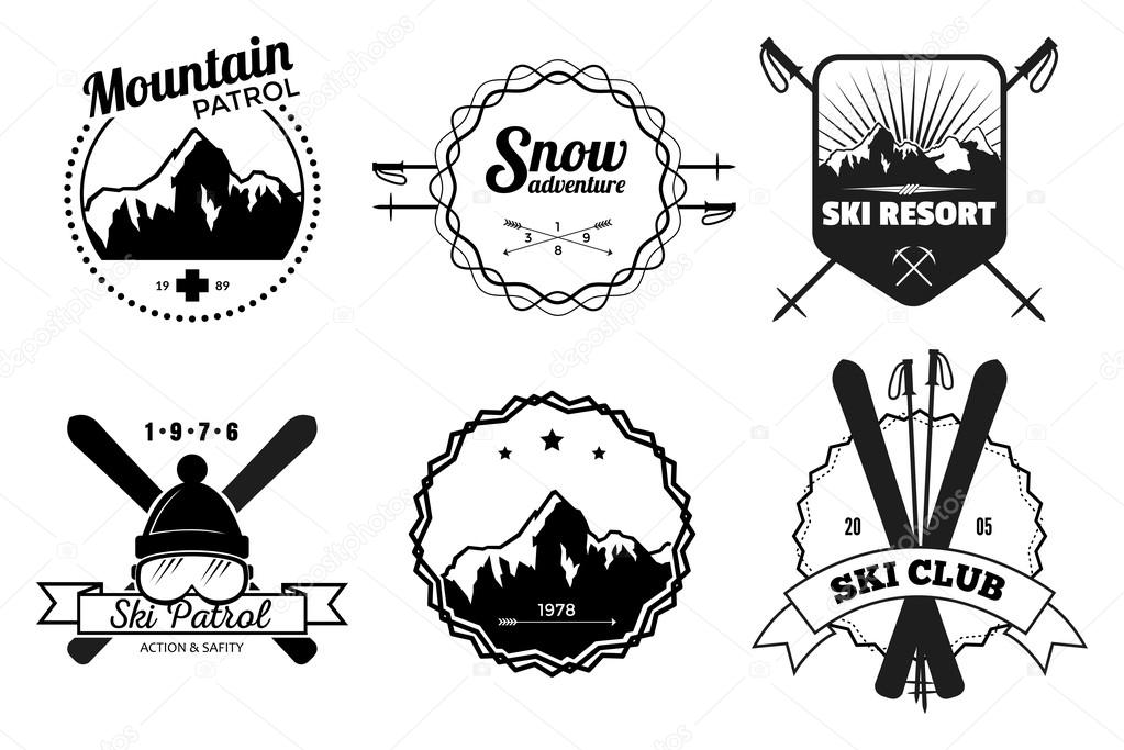 Ski Resort Emblems Stock Vector by ©idollisimo 119676462