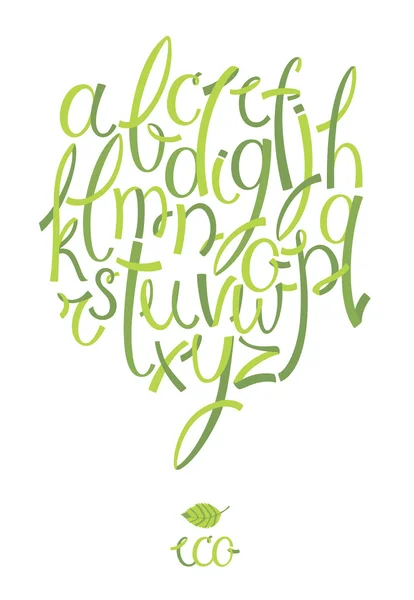 Letras ecológicas imágenes de stock de arte vectorial | Depositphotos