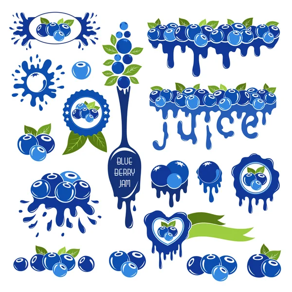 Blueberry design elements set. Stock Vector Image by ©ksana-gribakina ...