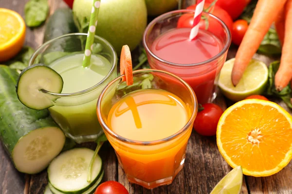 Assorted fruits and vegetables juices Stock Photo by ©studioM 120147878