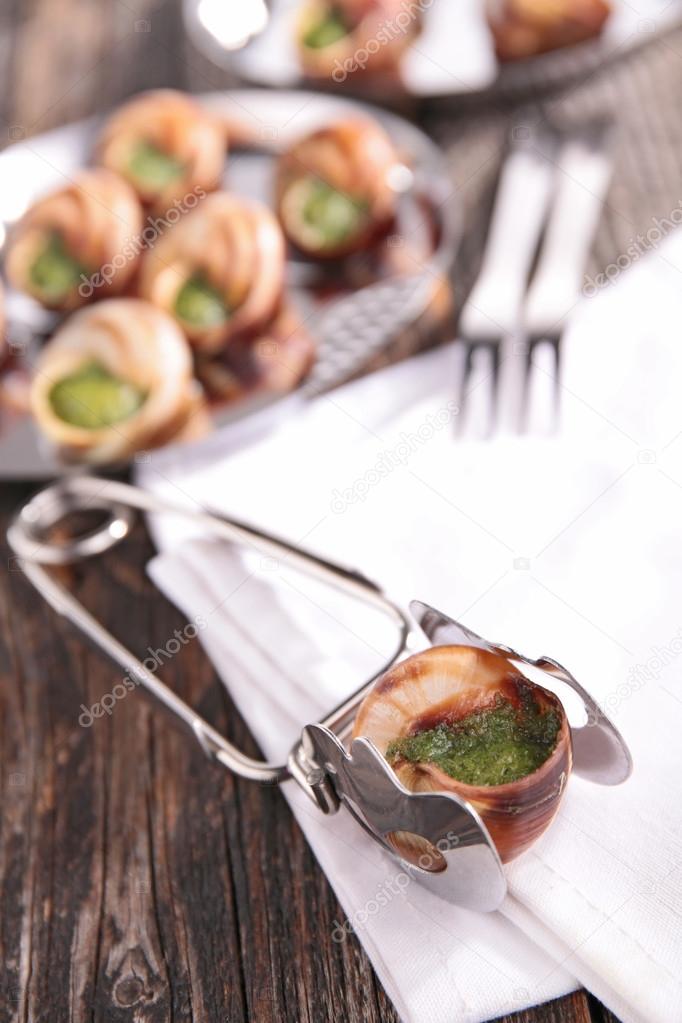 Fried snails with garlic butter Stock Photo by ©studioM 57168803