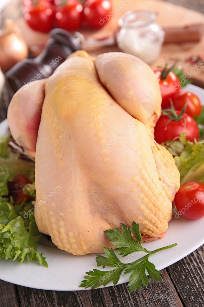 Raw chicken for roast Stock Photo by ©studioM 79025986