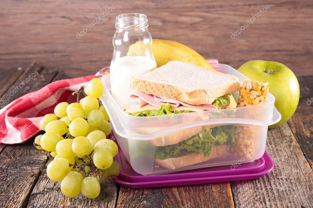 School lunch box with sandwich Stock Photo by ©studioM 79125912