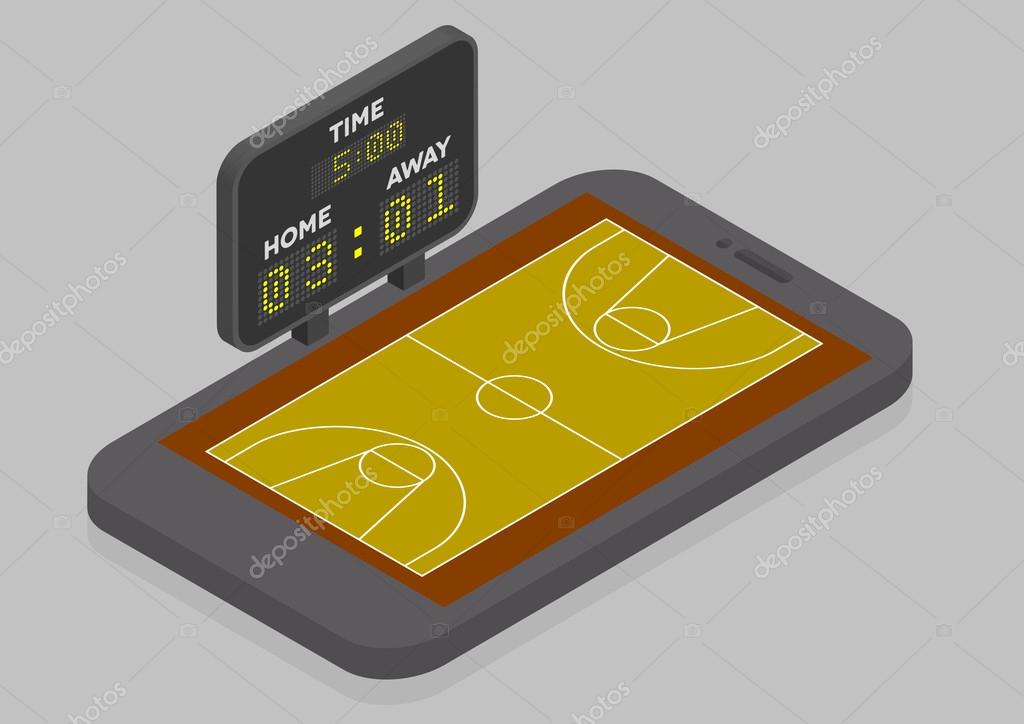 Basketball Mobile Phone Stock Vector Image by ©unkreatives #101233632