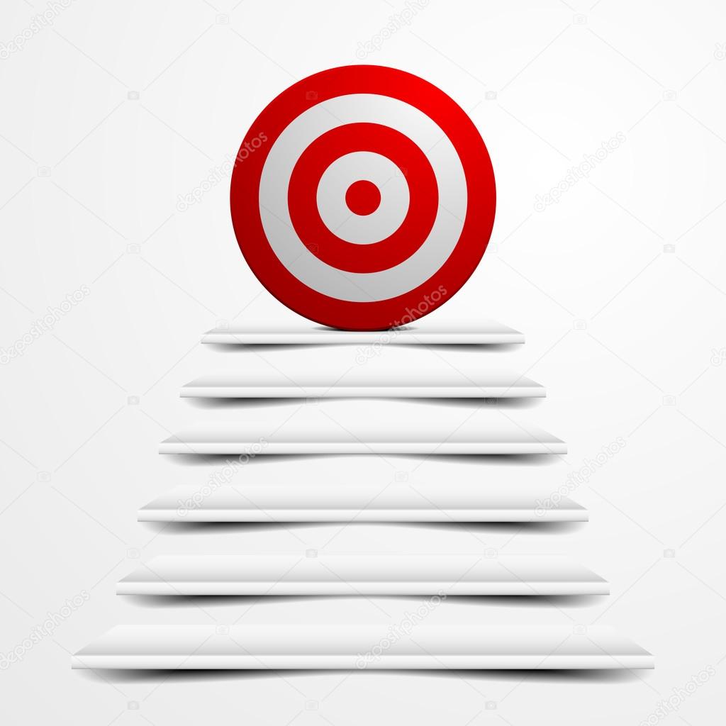 Target white stairs Stock Vector by ©unkreatives 89745054