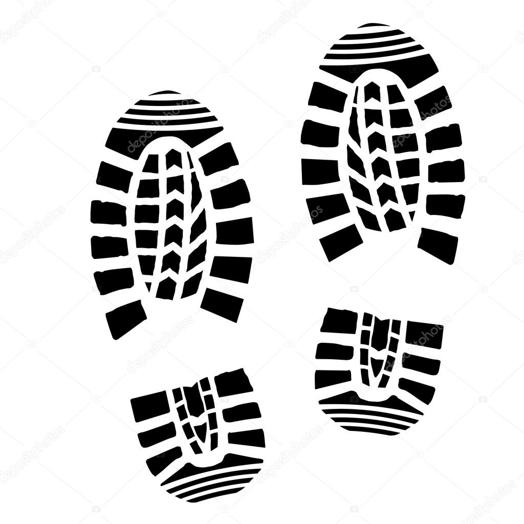 Shoe Print Silhouette Stock Vector by ©unkreatives 99652356