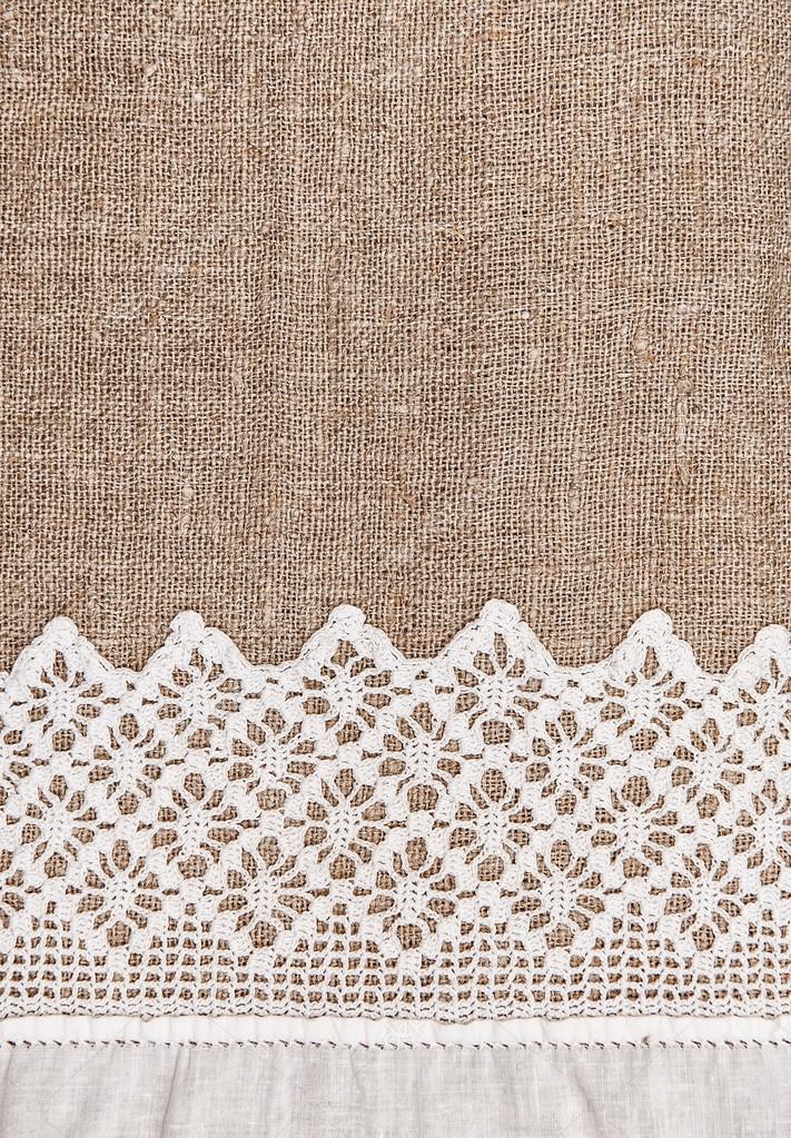 Burlap And Lace Wallpaper