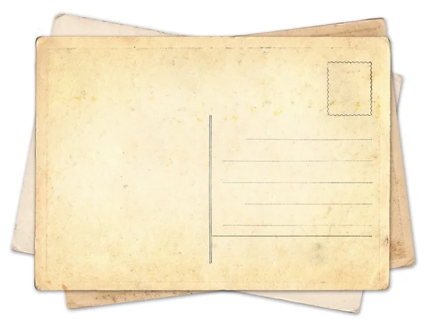 Stack of blank old vintage postcard isolated — Stock Photo © DarkBird ...