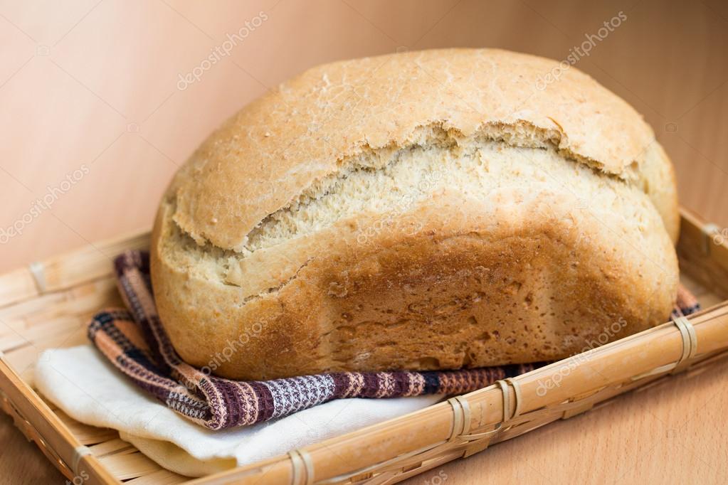 Freshly baked white bread — Stock Photo © Len44ik #63411309