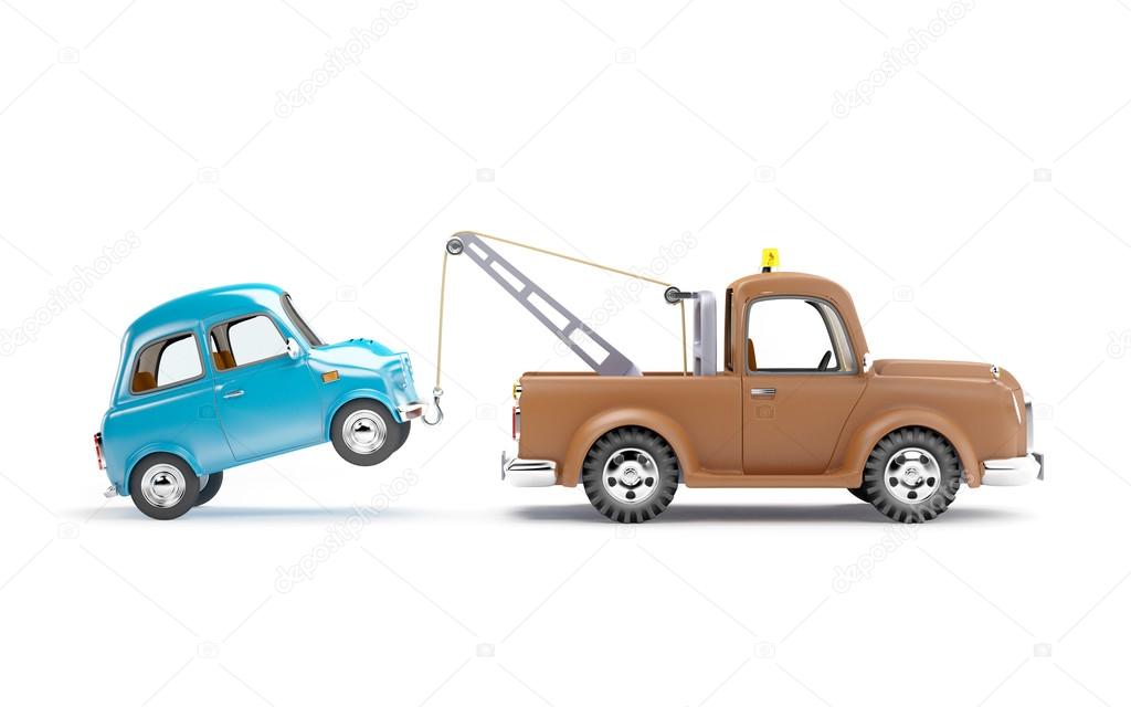 Tow truck and car side view Stock Illustration by ©ilterriorm #77649872